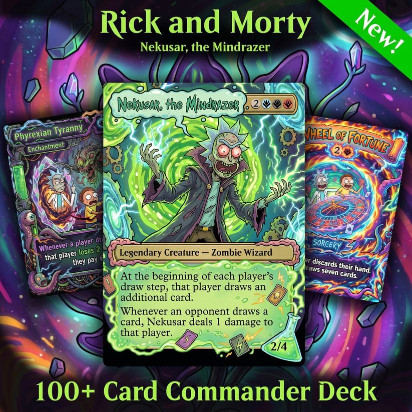 Rick and Morty Theme / Nekusar, the Mindrazer Commander Deck / Premium ...