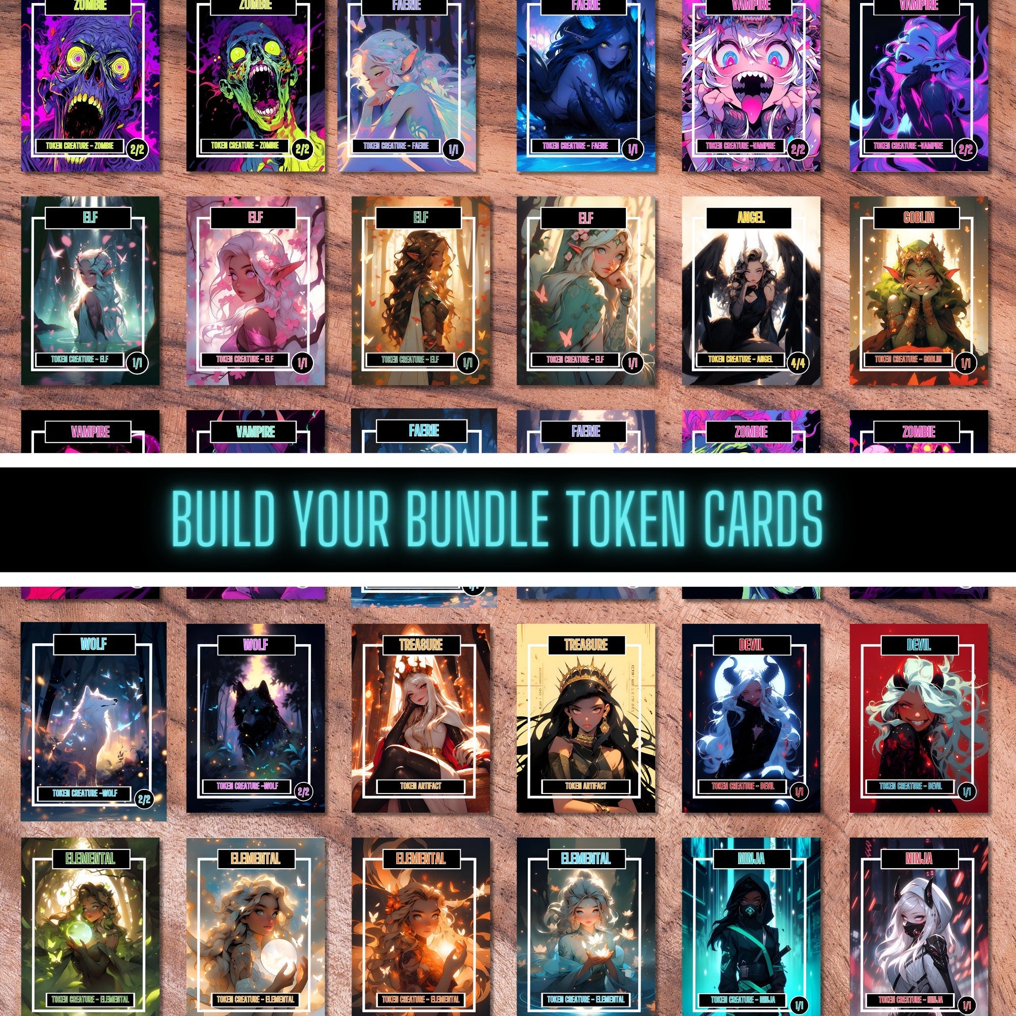 Token Card Bundle Compatible with MTG, Unofficial Tokens for MTG Play ...
