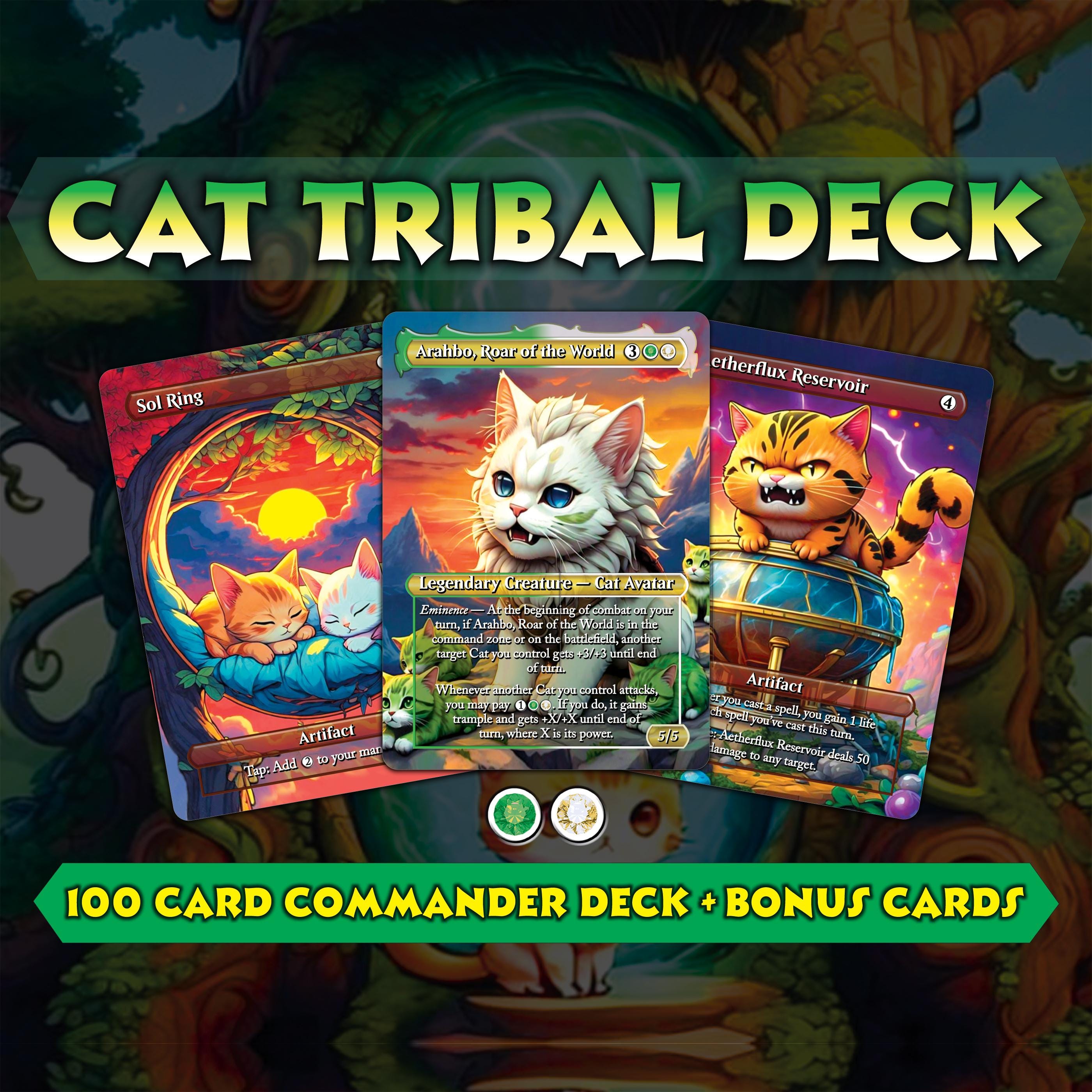 Cat Commander Tribal Deck, High Quality MTG Proxies for Commander EDH ...