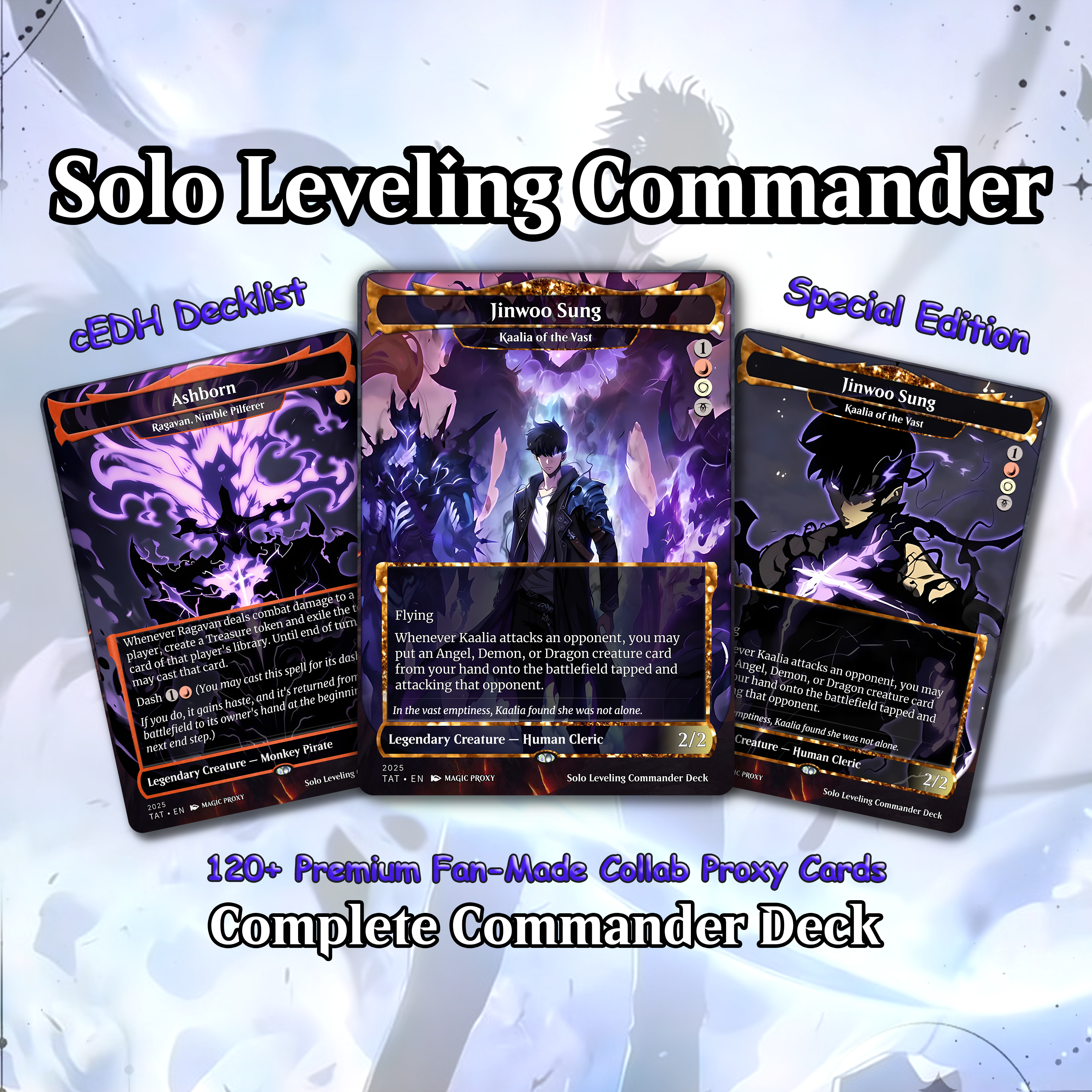 Solo Leveling Commander Deck • Solo Leveling Proxy Card • Custom Mtg P ...