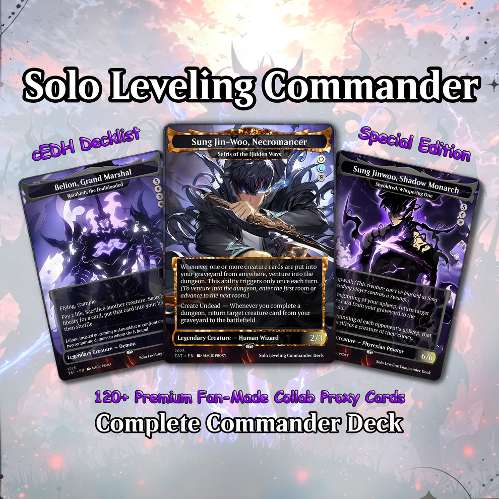 Solo Leveling Proxy EDH | Jinwoo Sung Commander | Anime-Inspired Custo ...