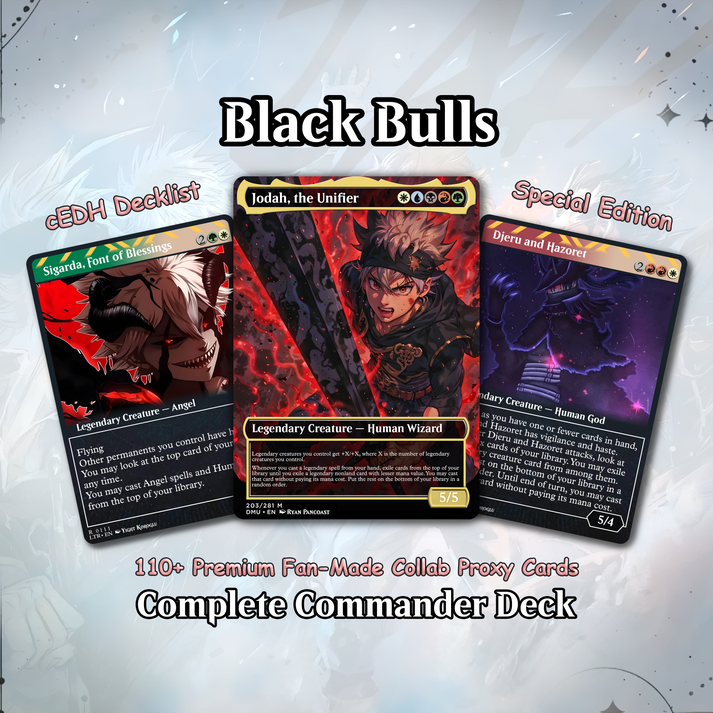 Black Bulls Commander Deck – Legendary Magic Unleashed – Magic Proxy Store