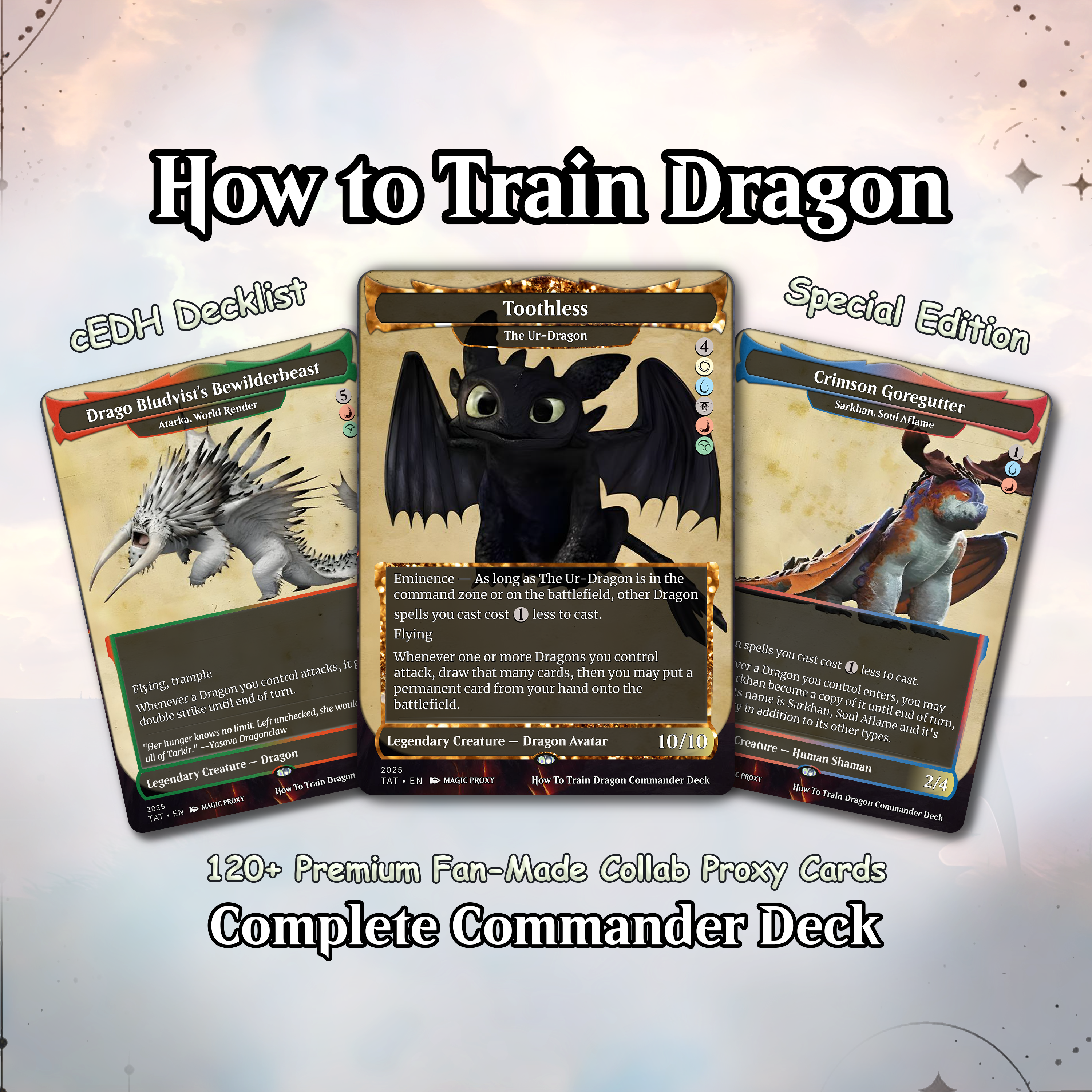 How to Train Your Dragon Commander Deck • Fly High with Toothless as Y ...